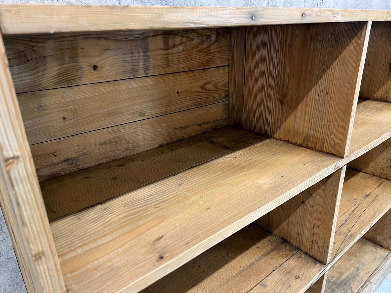 Rustic Free-Standing Haberdashery Pigeon Hole Shelves, 1920s for sale ...