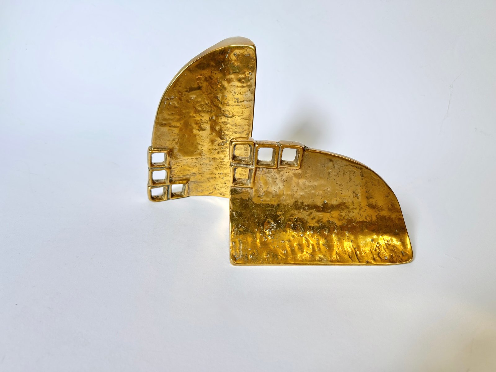 Austrian Brutalist Bronz Bookends by Heinz Goll, 1960s, Set of 2 for ...