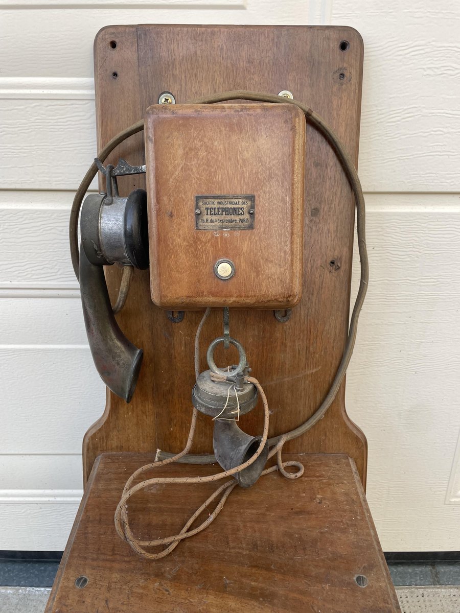 Antique Salt Box Telephone, 1890s for sale at Pamono