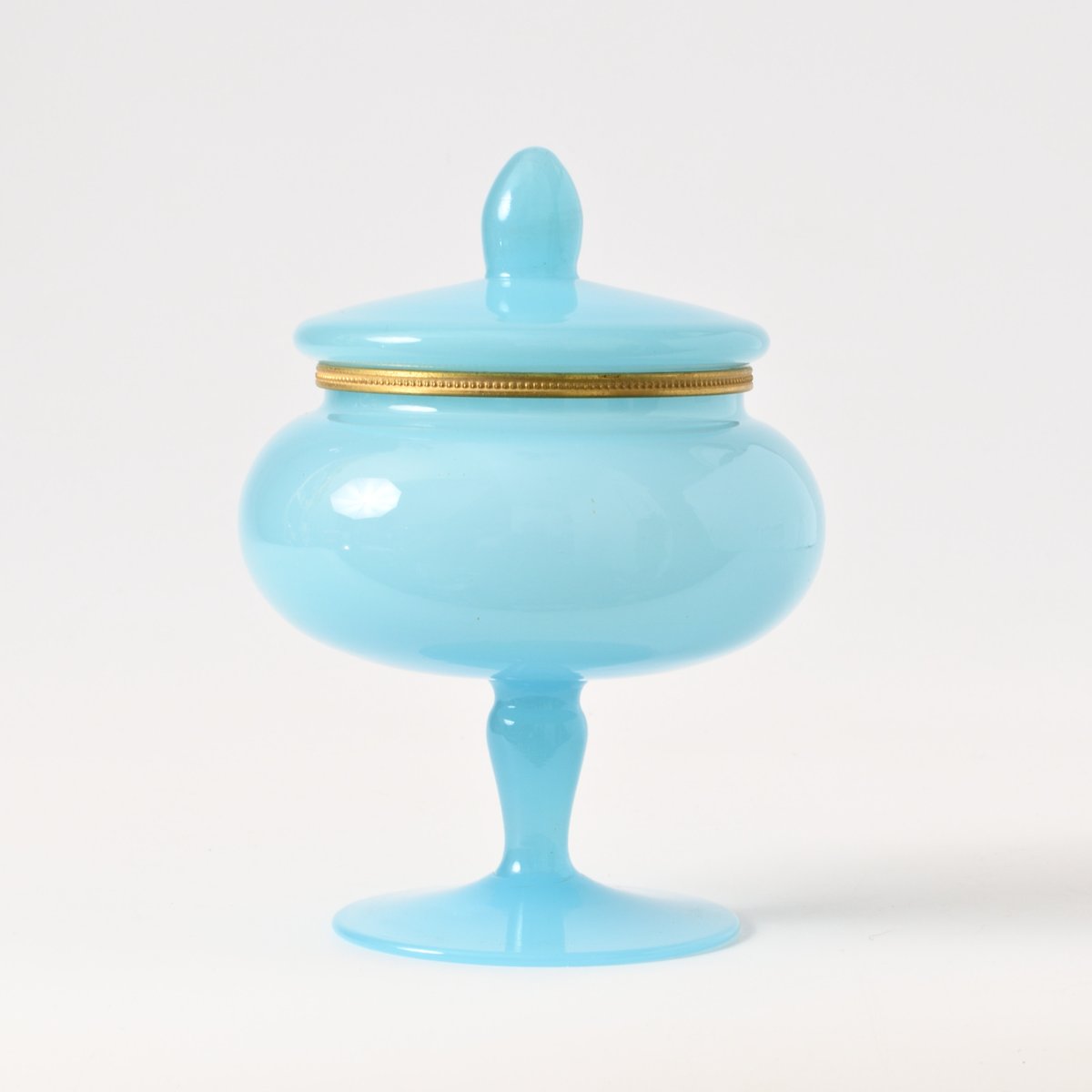 Italian Blue Opaline Glass Footed Box by Vincenzo Nason, 1960s for sale ...