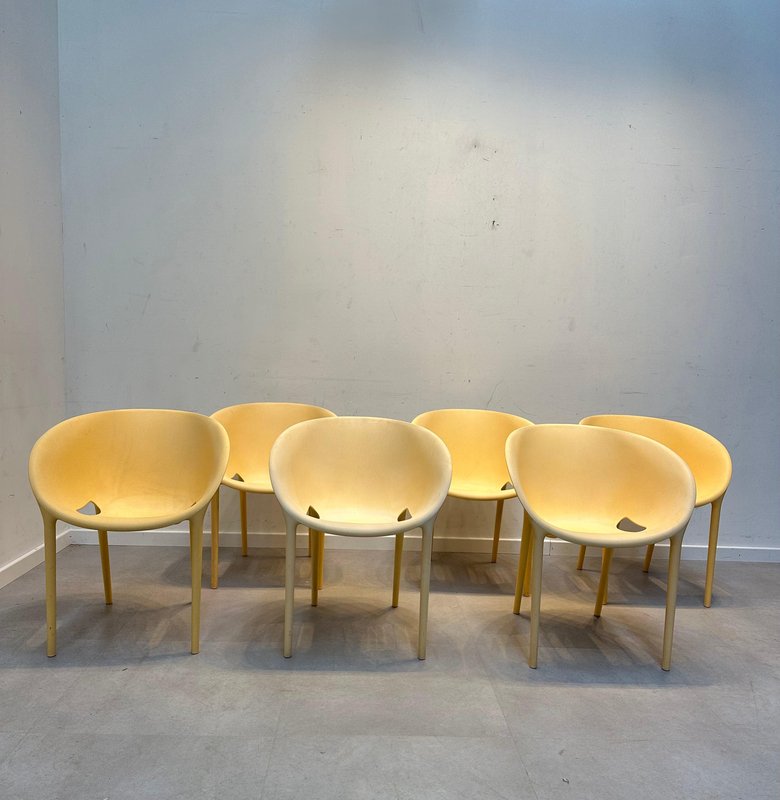 Soft Egg Chairs by Philippe Starck for Driade, Set of 6 for sale at Pamono