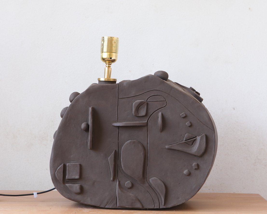 Handmade Ceramic Table Lamp by Ingrid Vermulst for sale at Pamono