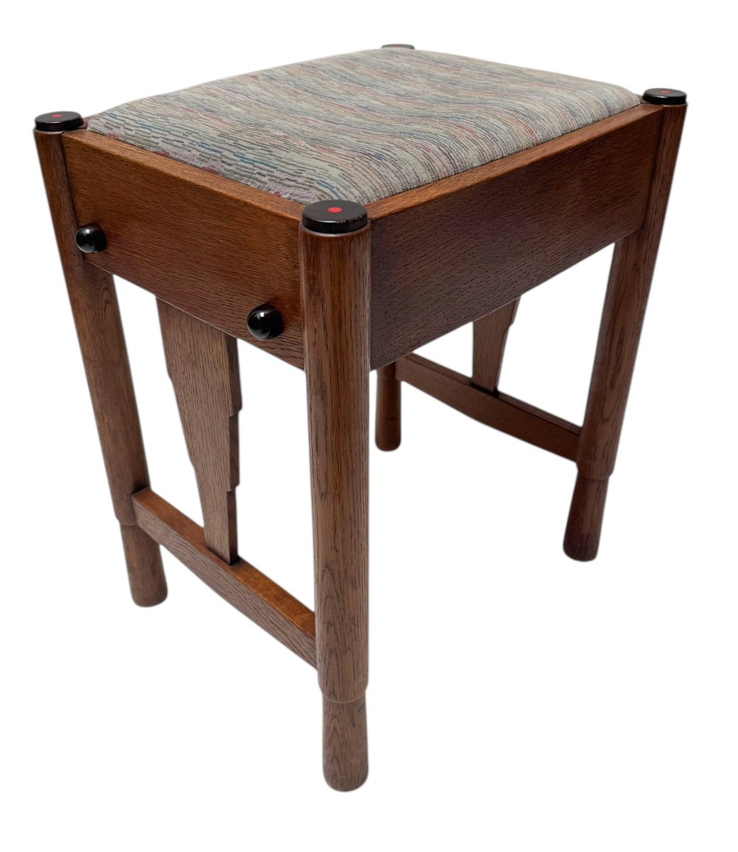 Art Deco Amsterdamse School Stool with Adjustable Seat, 1920s for sale ...