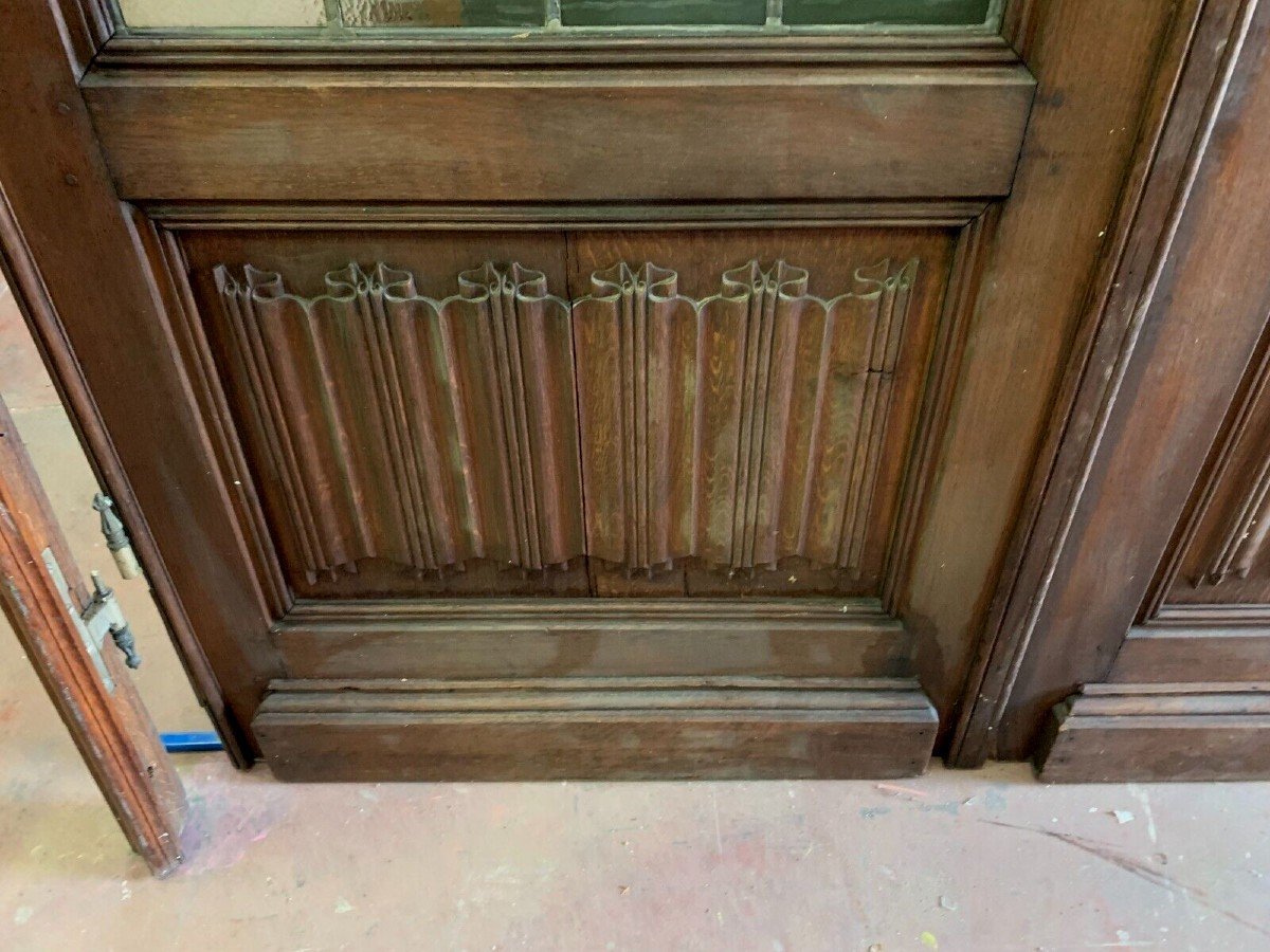 Antique Oak Partition Doors, 1800s, Set of 4 for sale at Pamono