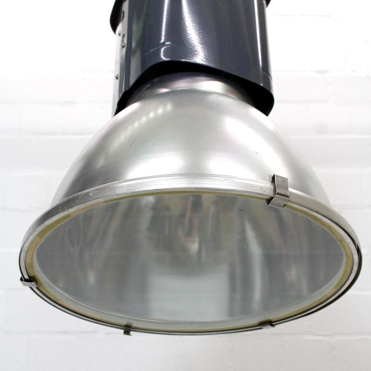 Industrielle Vintage Loft Lampe in Grau & Blau bei Pamono kaufen