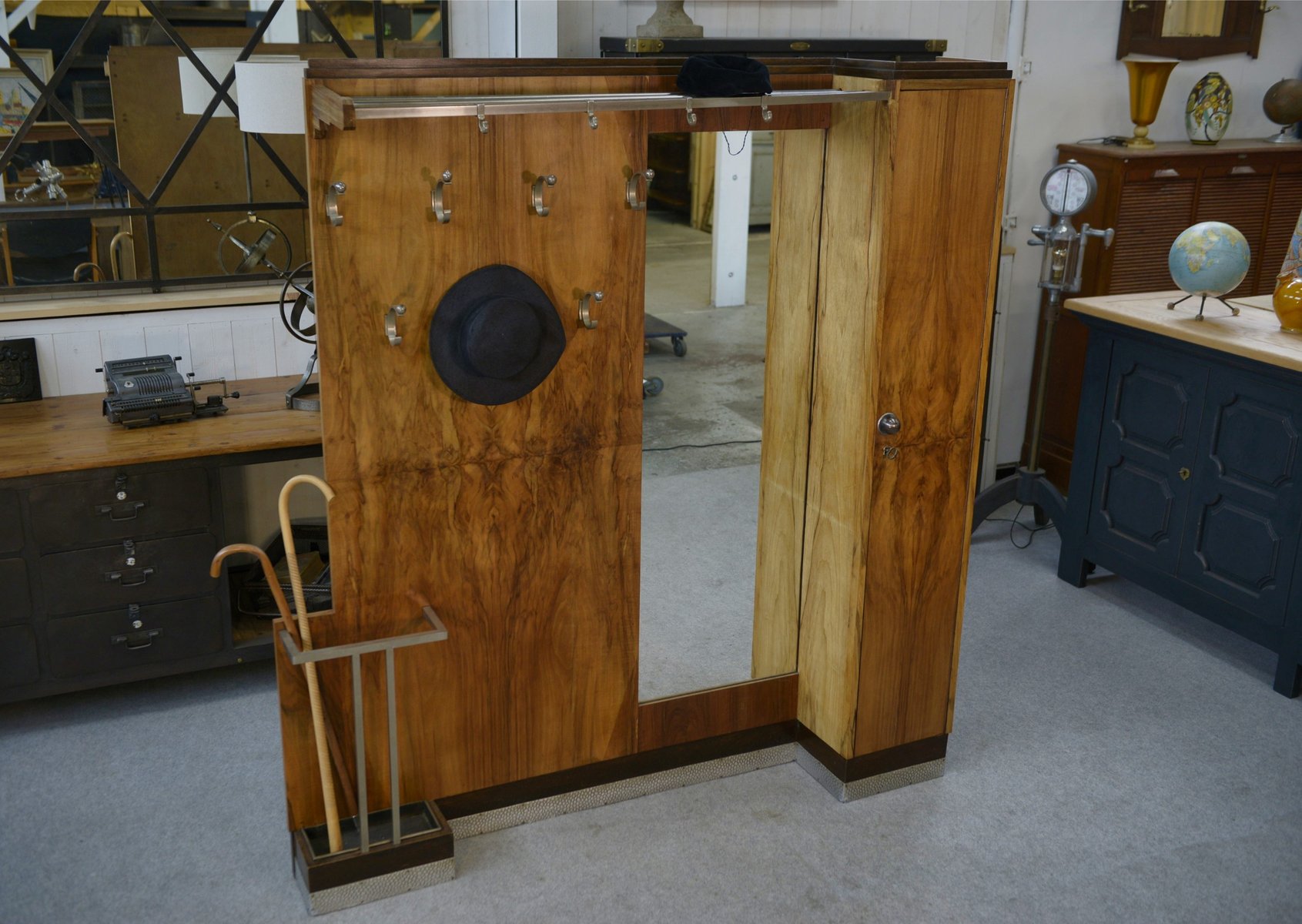 Large Art Deco Coat Rack 1930s for sale at Pamono