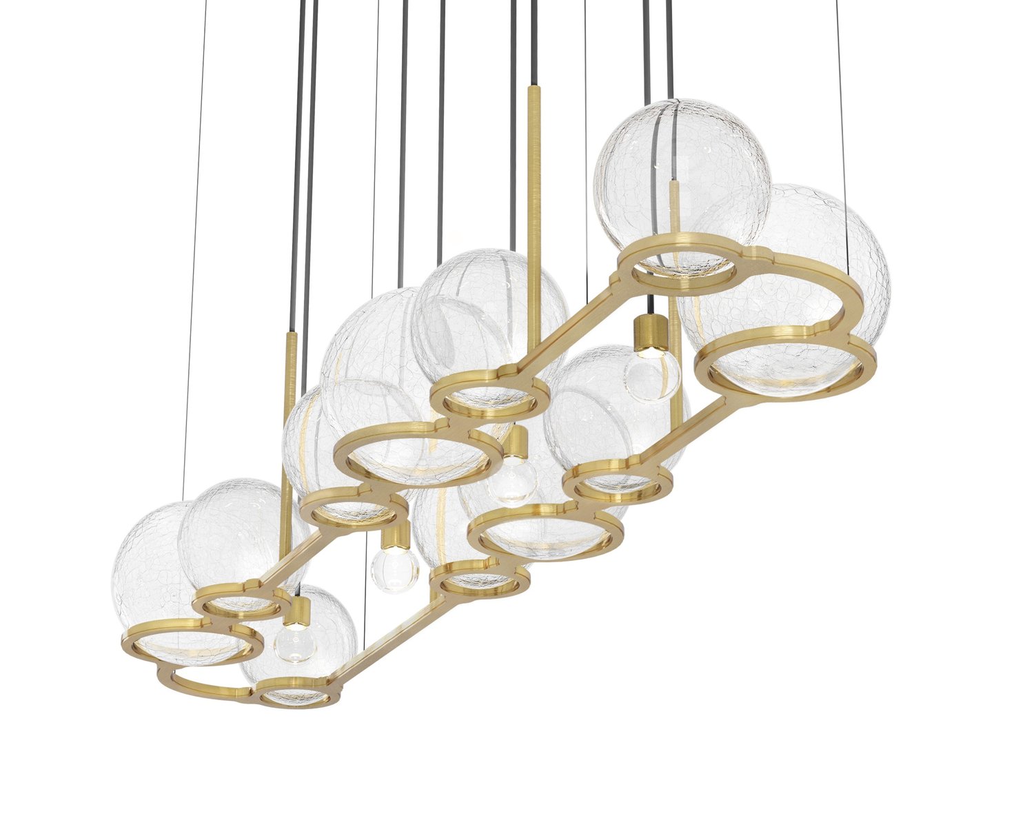 Eon 11 Hand-Blown Crackle Glass Pendant by Alex Fitzpatrick for ...