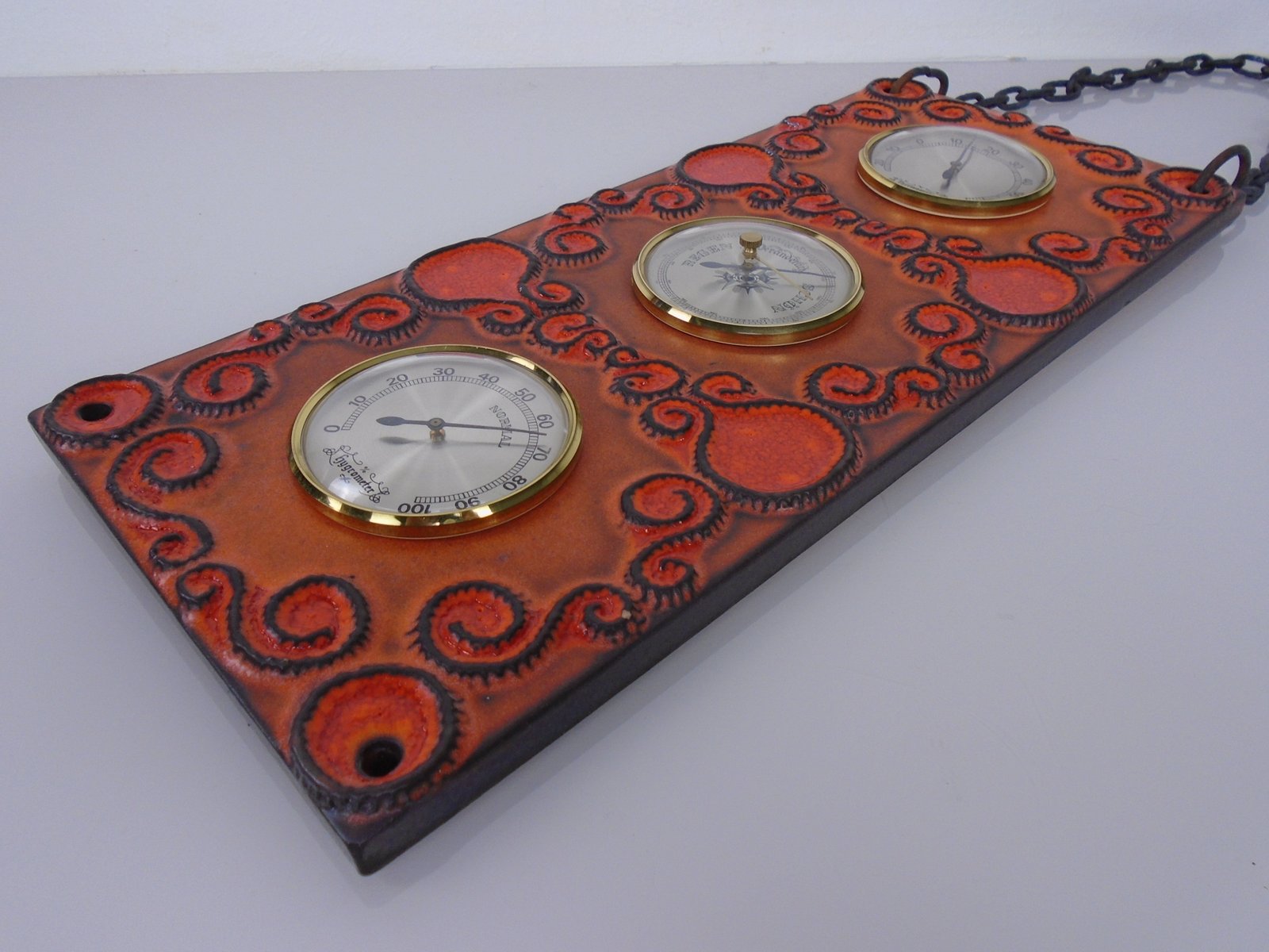 Ceramic Wall Weather Station, Germany, 1970s for sale at Pamono