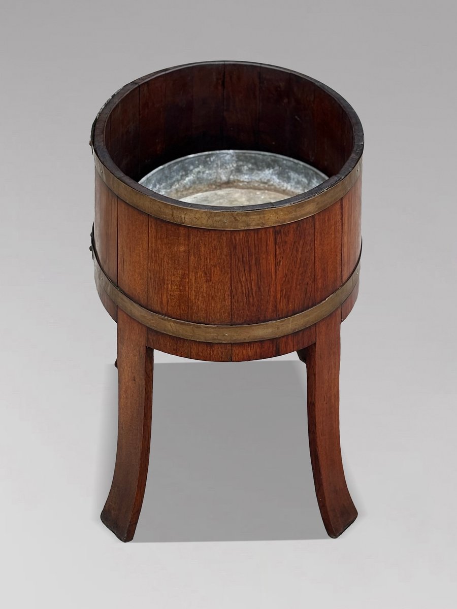 George III Walnut Brass-Bound Wine Cooler, 1790s for sale at Pamono