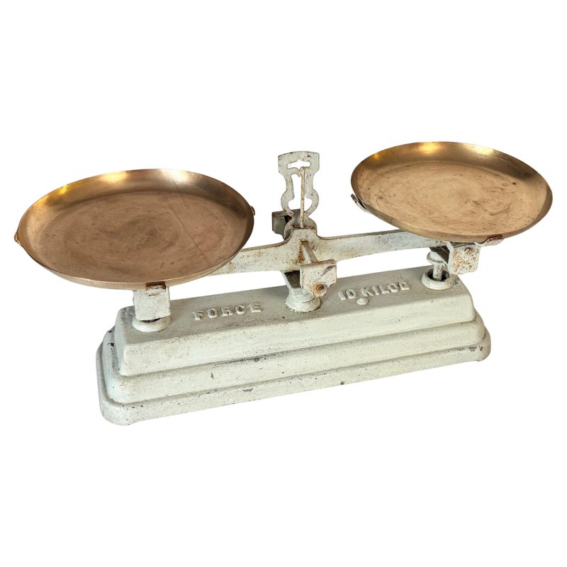 French Scale in Wrought Iron and Brass for sale at Pamono