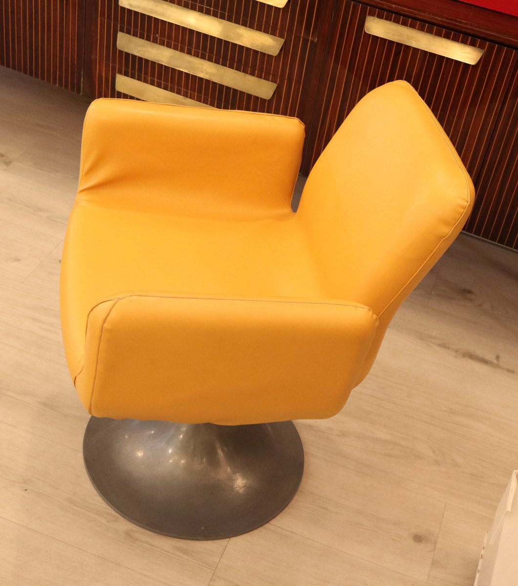 Dimensiona Swivel Chair in Steel and Leather by Mario Viezzoli for ...