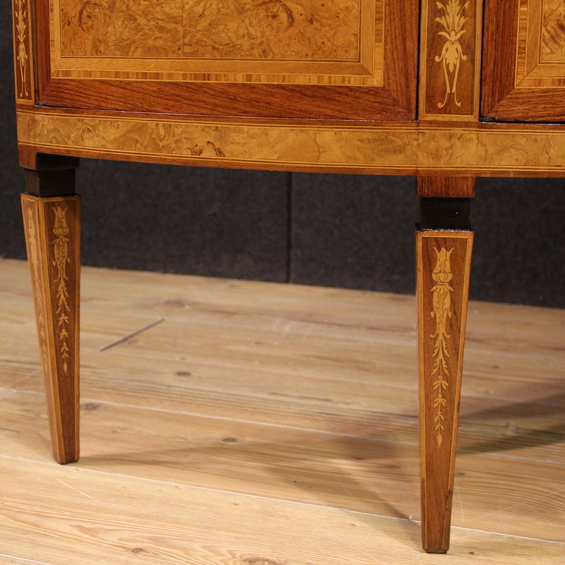 Louis XVI Style Italian Half-Moon Sideboard, 1970s for sale at Pamono