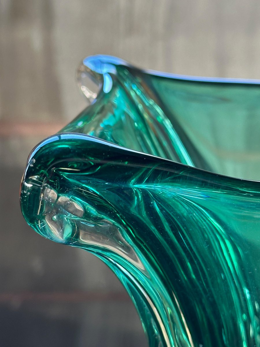 Handblown Crystal Wave Vase from Val Saint Lambert, 1960s for sale at ...