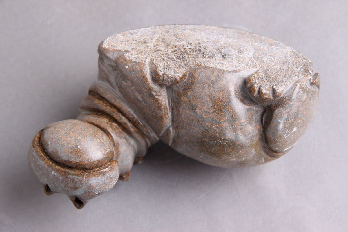 Vintage Stone Hippo Figurine, 1950s for sale at Pamono