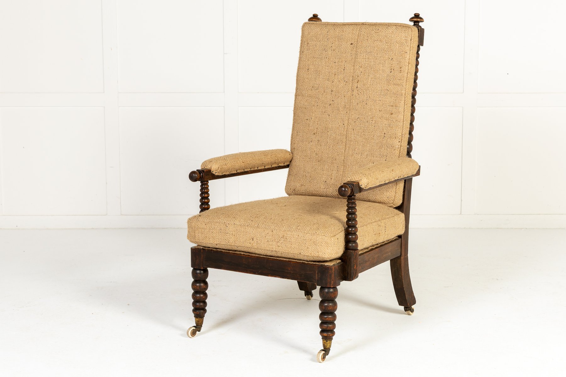 Large English Bobbin Chair, 19th Century for sale at Pamono
