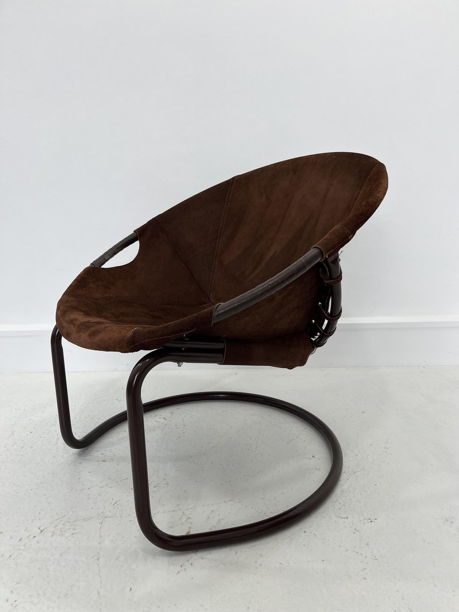 Vintage Suede Ball Chair attributed to Lusch & Co., 1970s for sale at ...