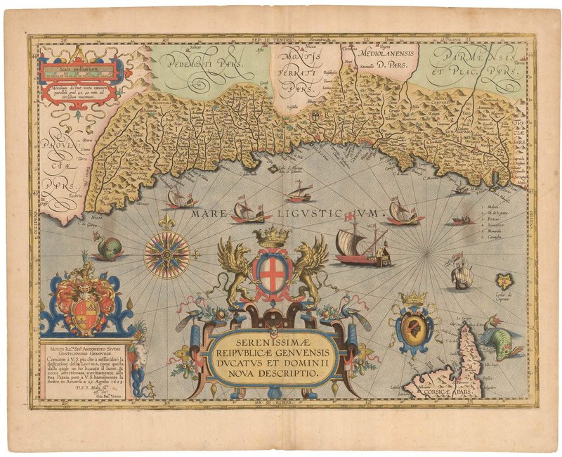 Map of Liguria, 17th Century for sale at Pamono