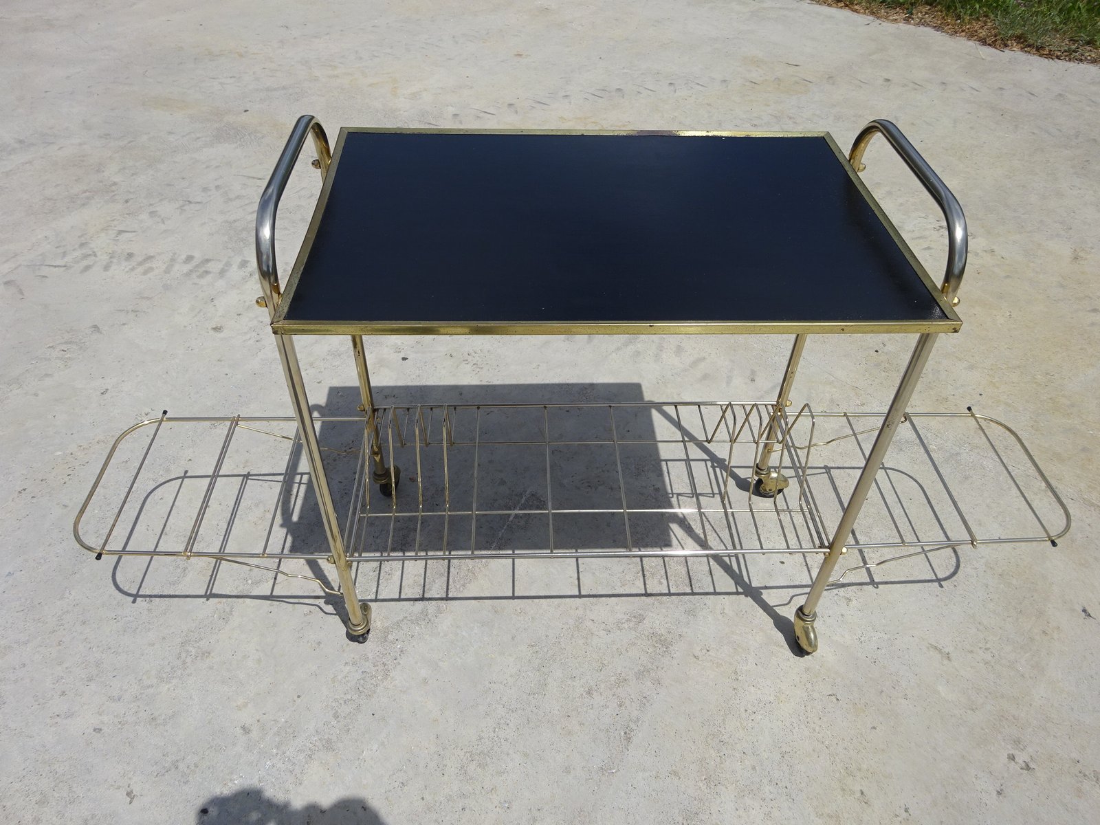 Vinyl Record Trolley on Wheels, 1972 for sale at Pamono