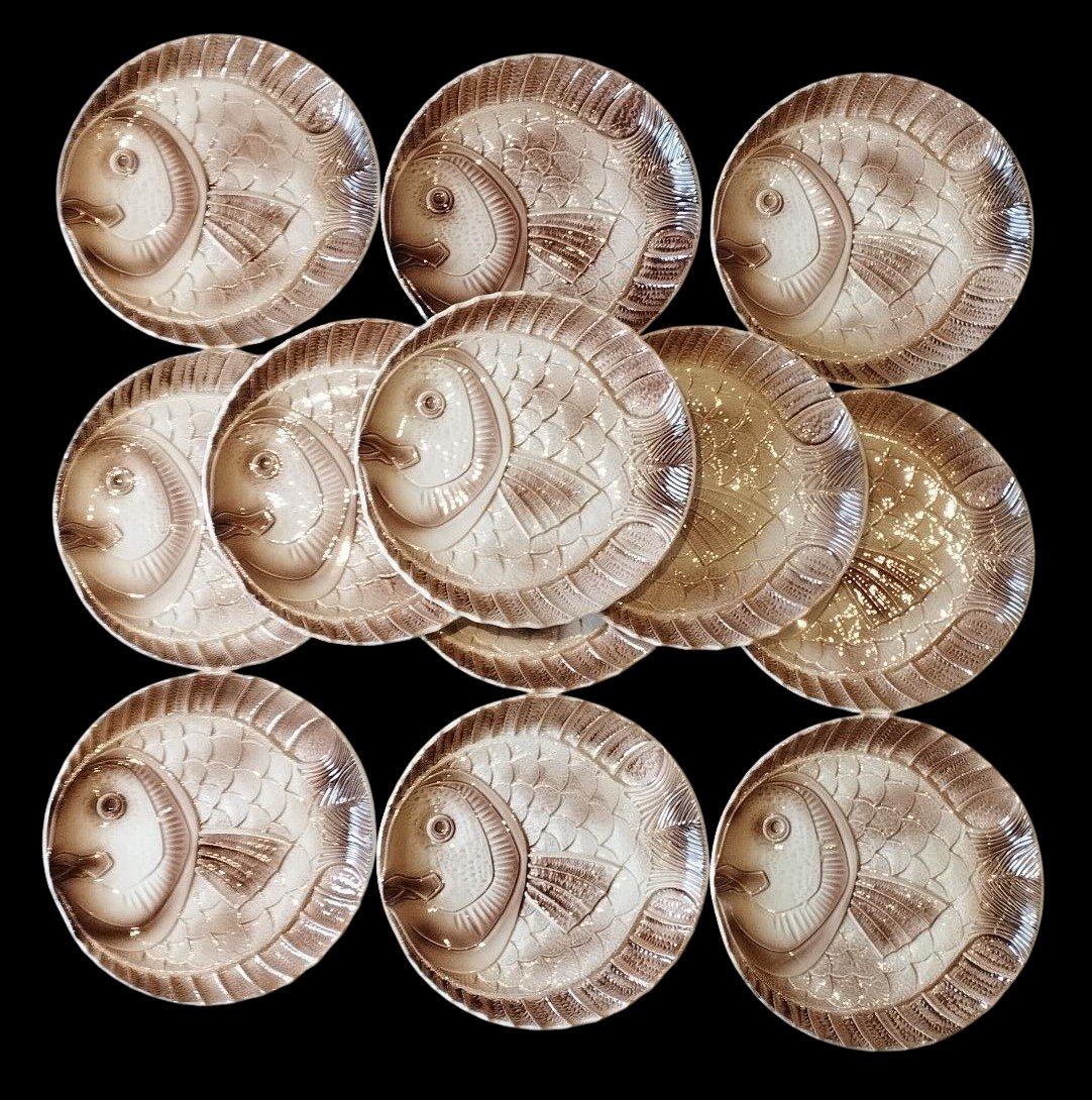 Vintage Sarreguemines Zoomorphic Plates, 1970s, Set of 12 for sale at ...