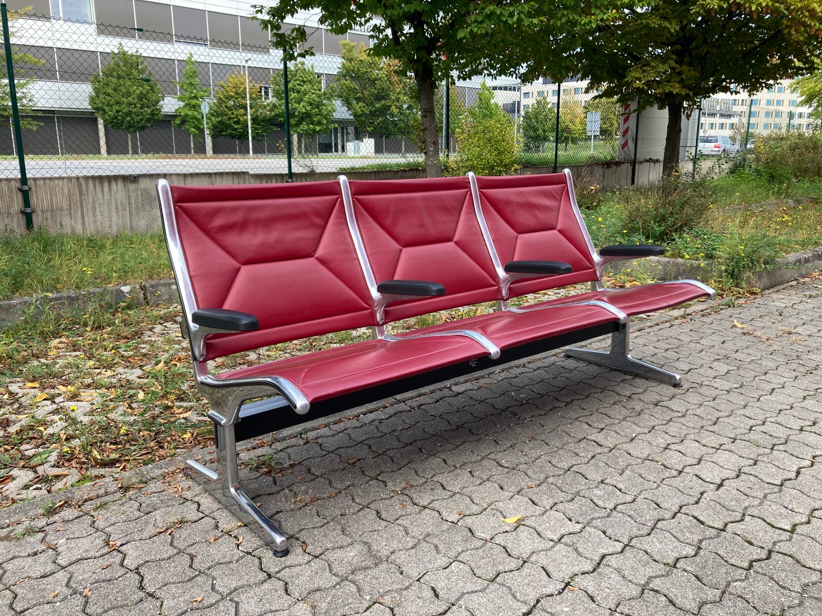Airport Bench by Charles and Ray Eames for Vitra, 1997 for sale at Pamono