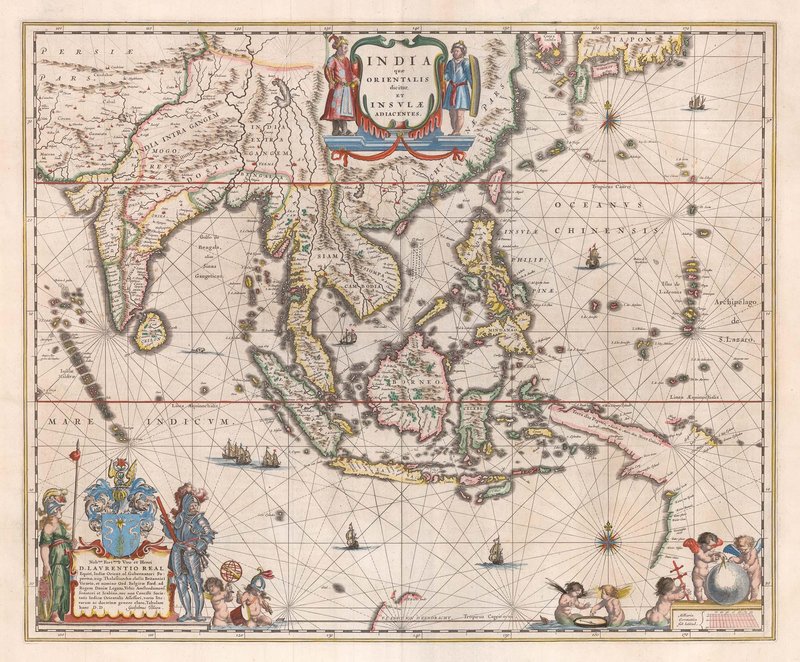 Map of the Trading Empire of the Dutch East India Company, 1600s for ...