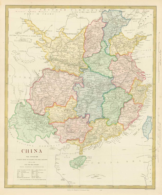 Antique Map of China, 1800s for sale at Pamono