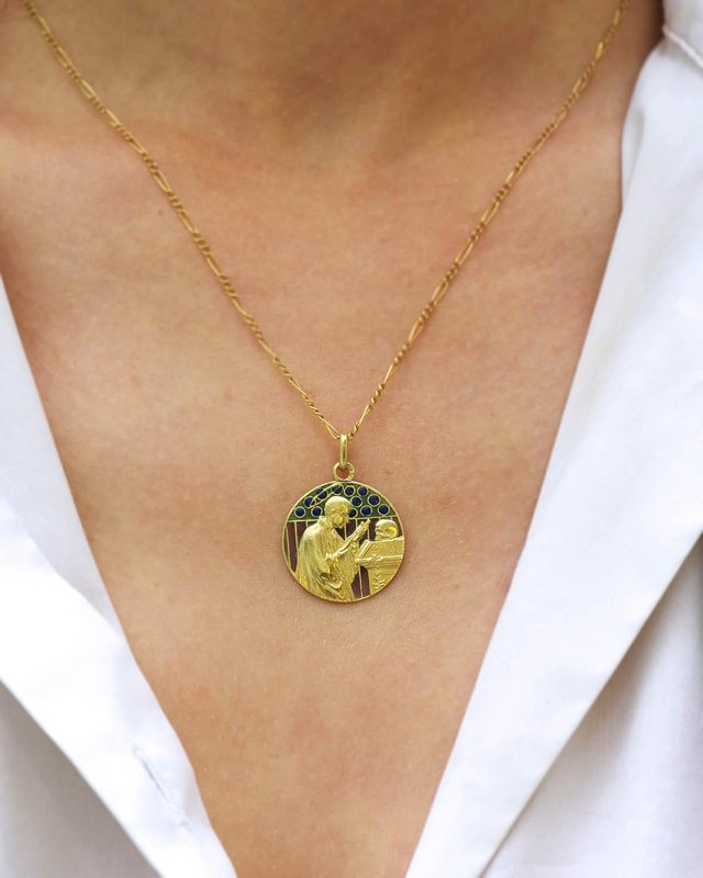 Aloysius De Gonzaga Enamel Pendant for sale at Pamono
