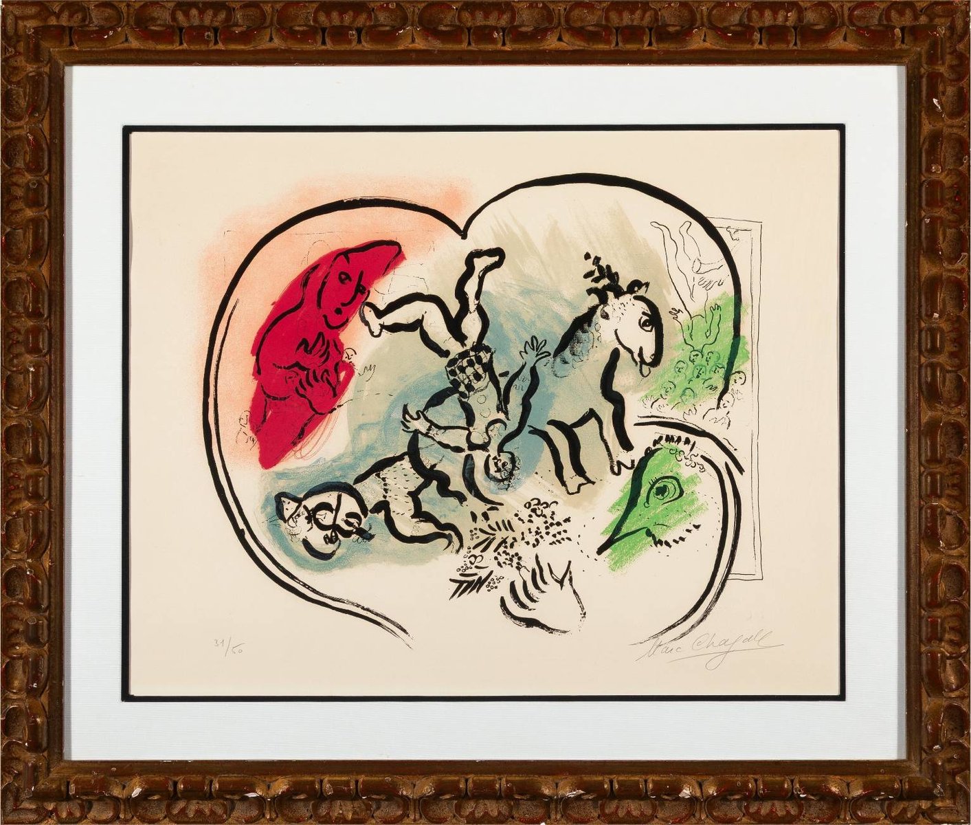 Marc Chagall, Le coeur de cirque (Das Herz des Zirkus), 1967 ...