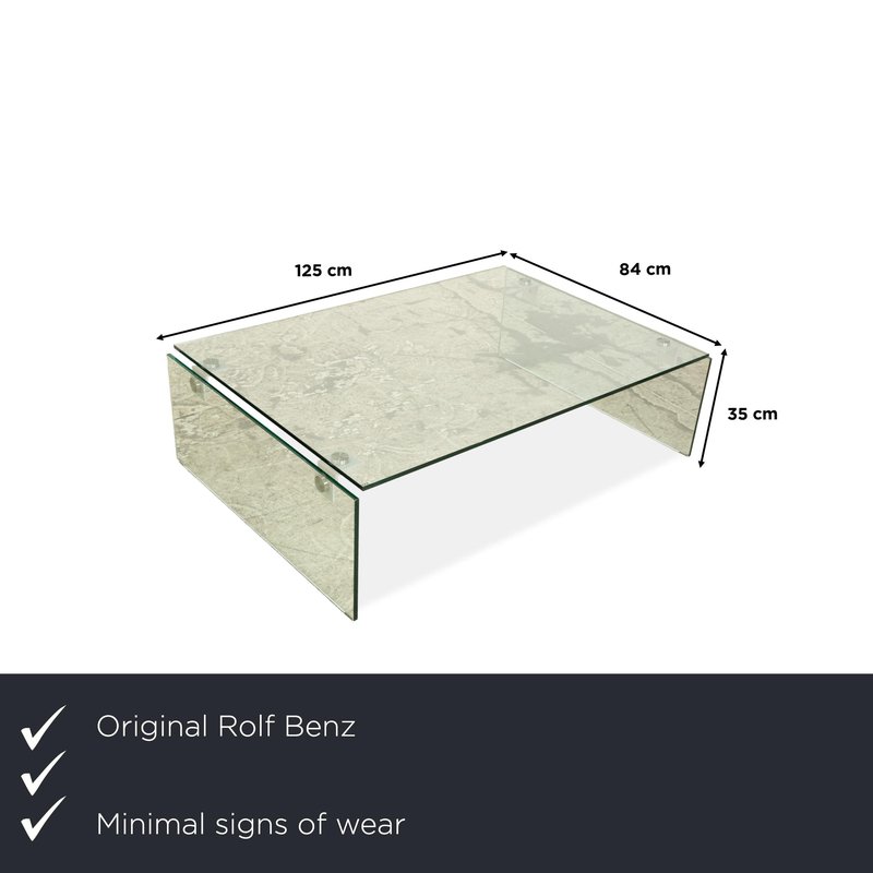 Glass Coffee Table from Rolf Benz for sale at Pamono