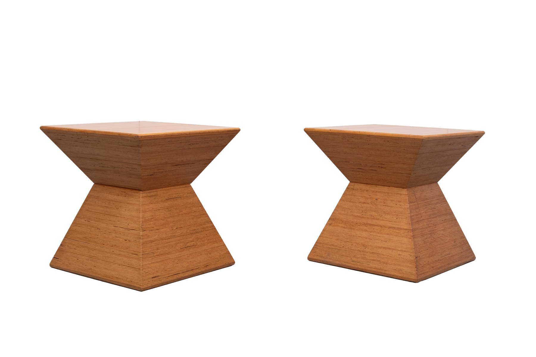 Laminated Pyramid Side Tables, Holland, 1970s, Set of 2 for sale at Pamono