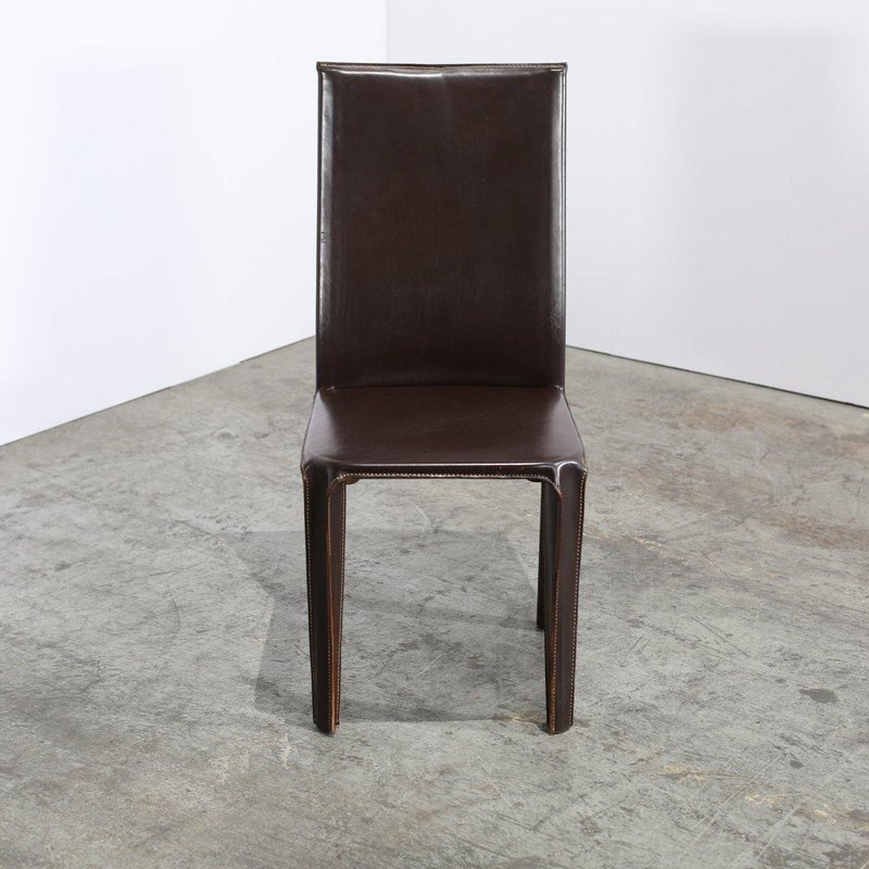Leather Dining Chairs from Arper, Set of 6 for sale at Pamono