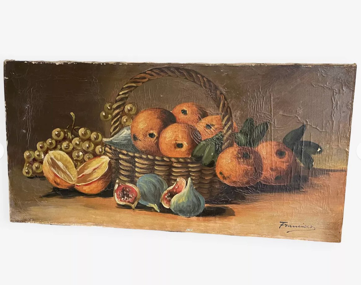 Francisco, Still Life with Fruit, 1800s, Oil on Canvas for sale at Pamono