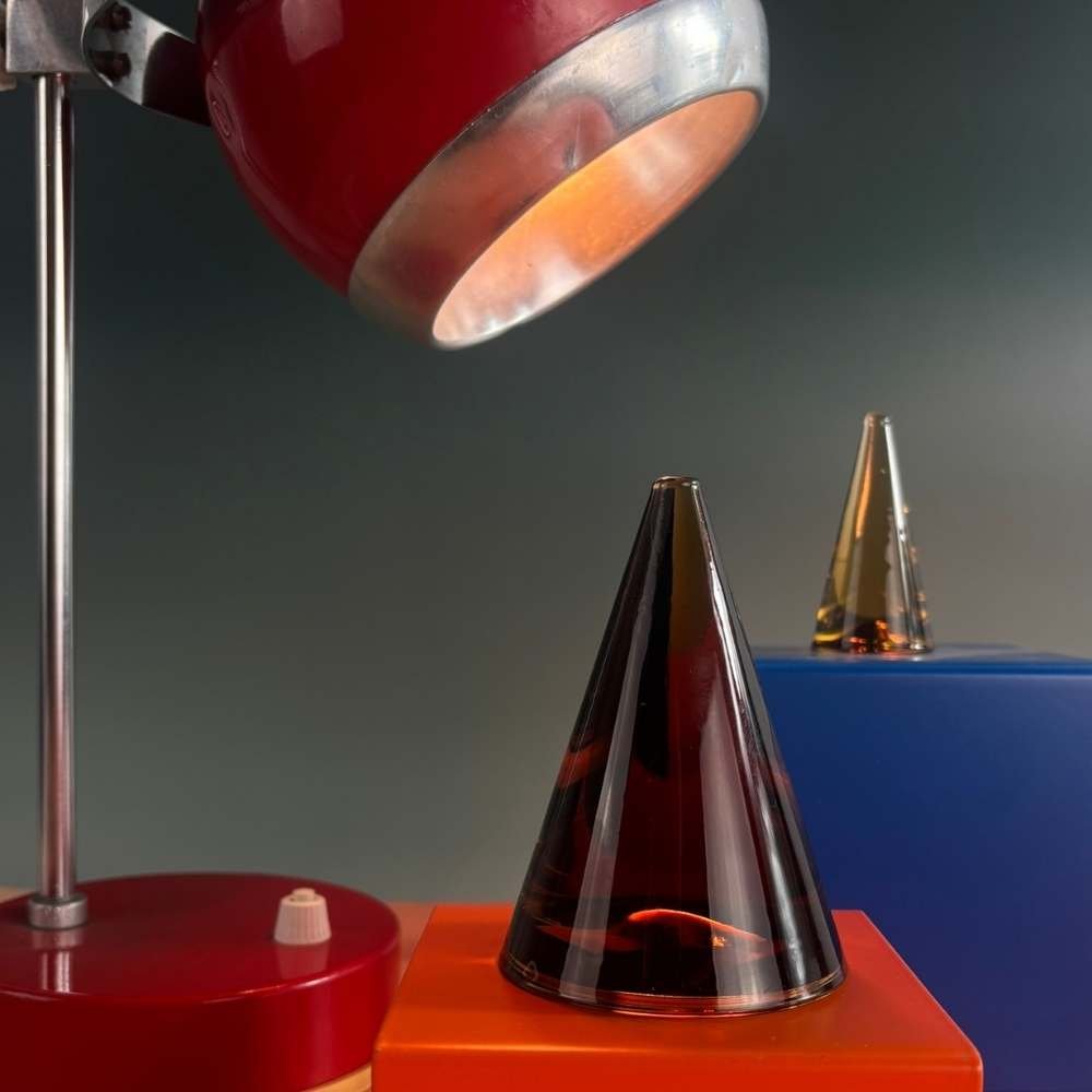 Space Age Red Desk Lamp from Szarvasi, 1970s for sale at Pamono