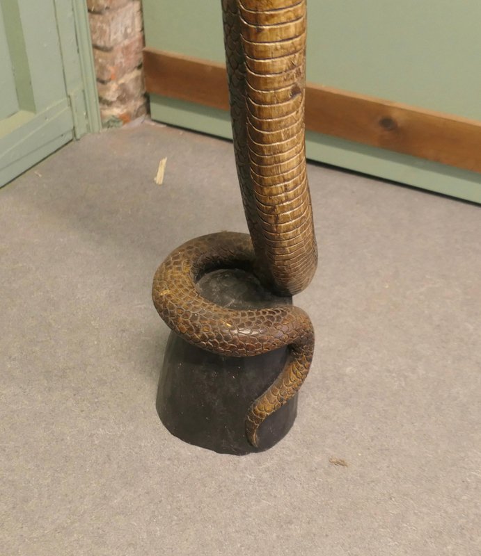 Tall Hand Carved Wooden Cobra, 1960 for sale at Pamono