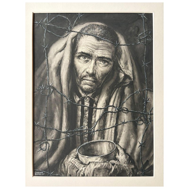 Charles Burki, The Prisoner, 1965, Paper for sale at Pamono