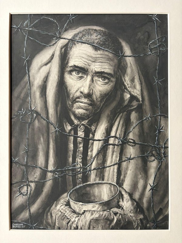 Charles Burki, The Prisoner, 1965, Paper for sale at Pamono