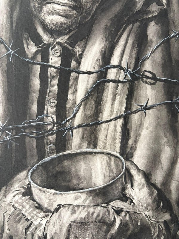 Charles Burki, The Prisoner, 1965, Paper for sale at Pamono