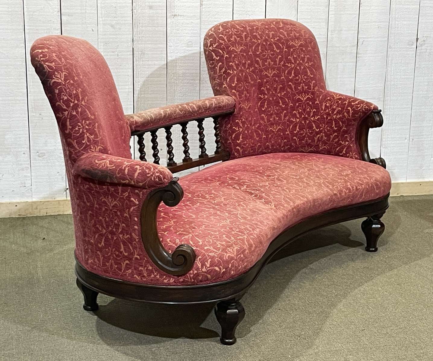 Antique English Mahogany Bench, 1800s for sale at Pamono
