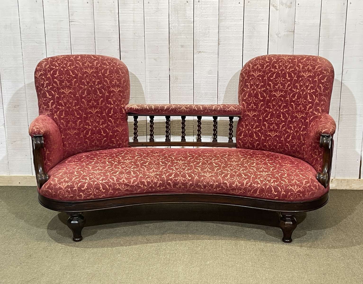 Antique English Mahogany Bench, 1800s for sale at Pamono