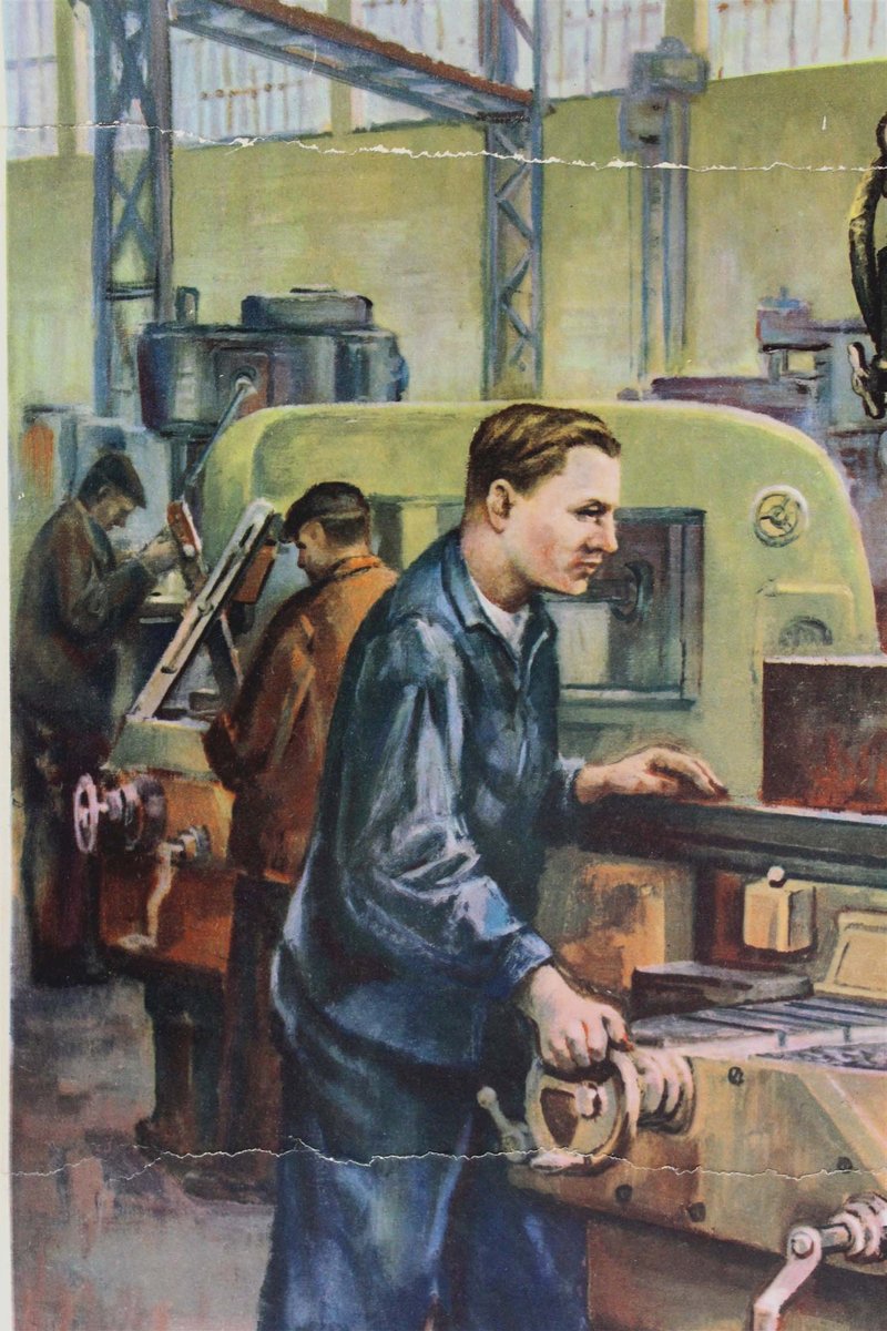 Czech Propaganda Industrial Poster by Frantisek Bilek, 1950s for sale ...