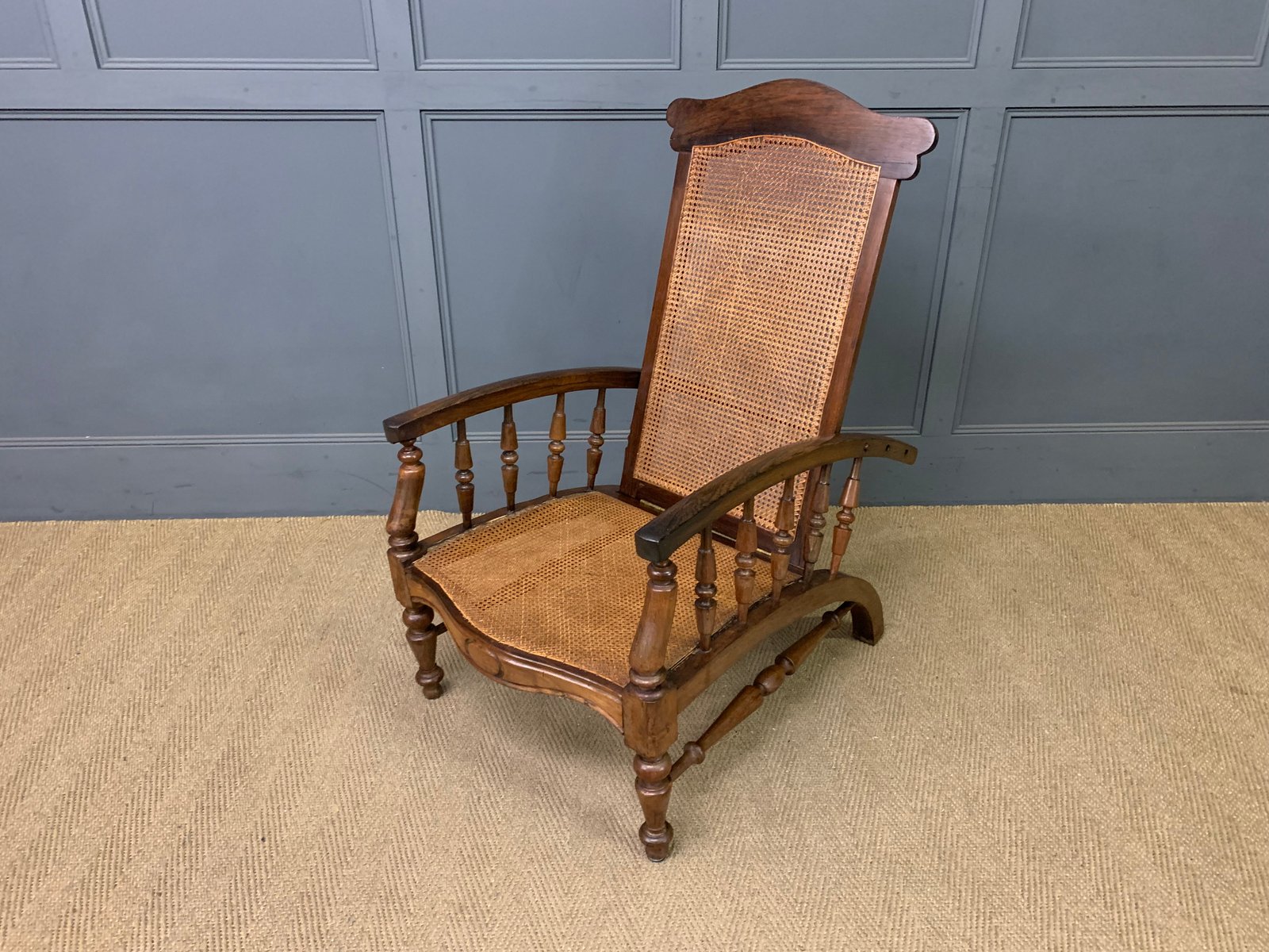 Antique Colonial Reclining Plantation Chair, 1880 for sale at Pamono