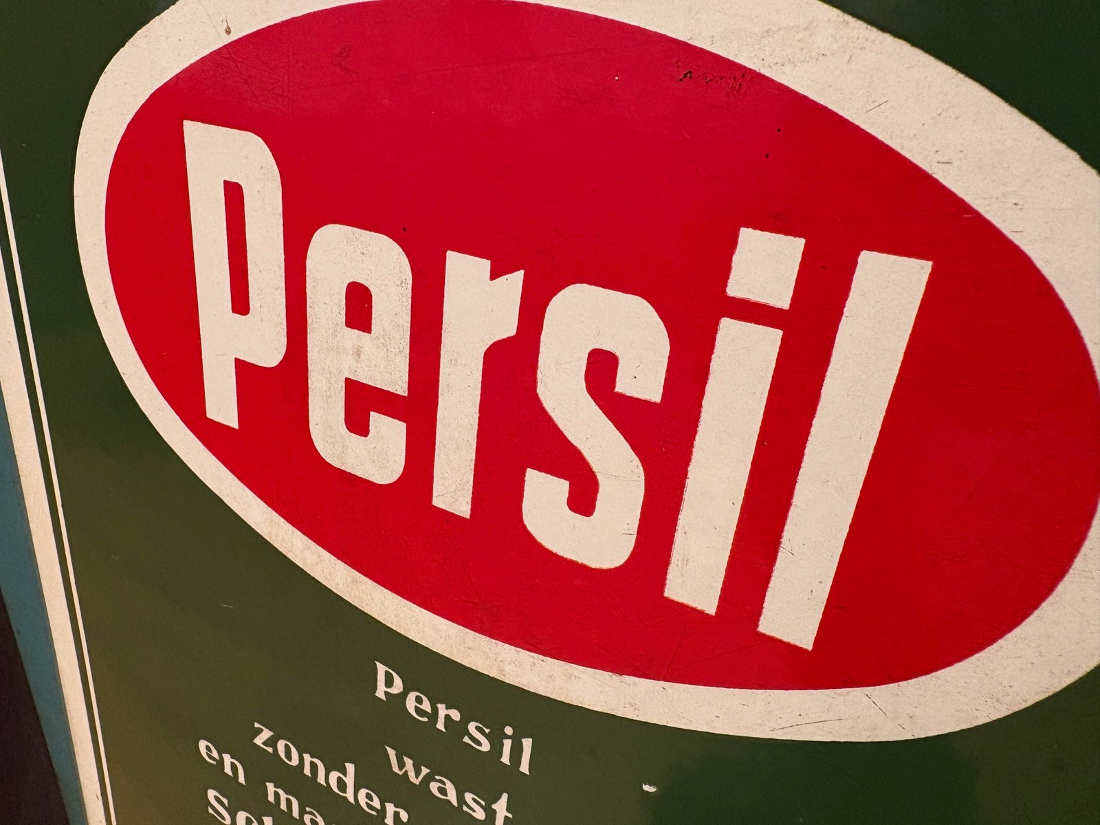 Large Enameled Persil Sign, 1950s for sale at Pamono