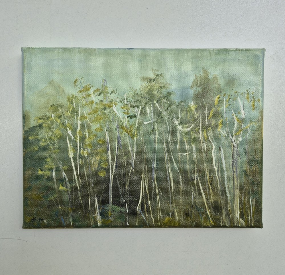 Monika Rossa, Green Landscape, 2025, Oil on Canvas for sale at Pamono
