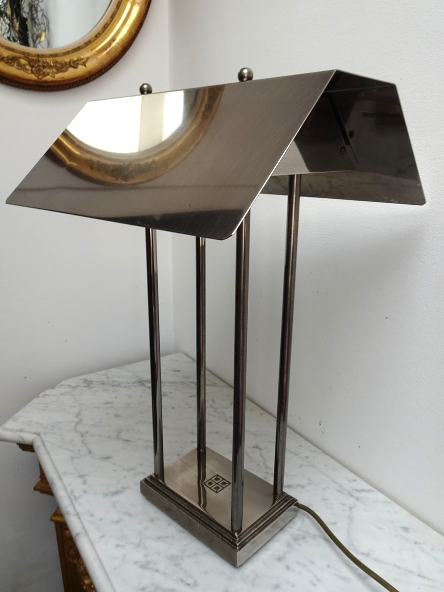 Brushed Grey Metal Megawatt Table Lamp by Peter Ghyczy, 1980s for sale ...