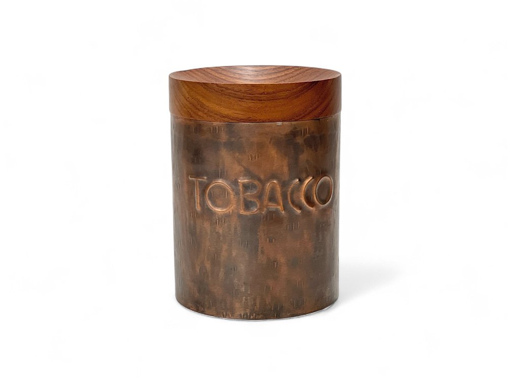 Large Tobacco Jar in Teak and Copper by Schaefer Handarbeit, 1960s for ...