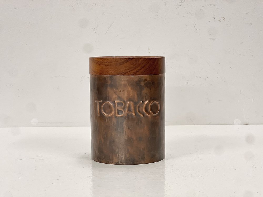 Large Tobacco Jar in Teak and Copper by Schaefer Handarbeit, 1960s for ...