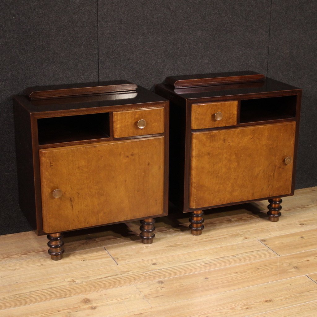 Italian Bedside Tables, 1960s, Set of 2 for sale at Pamono