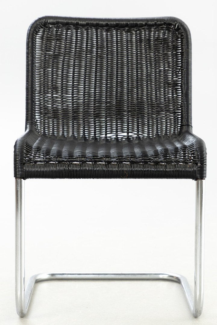Cantilever D41 Chair in Black Rattan by Marcel Breuer for Tecta for sale at Pamono
