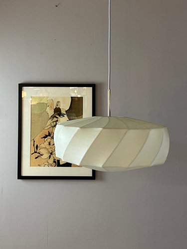 White Cocoon Pendant Lamp for sale at Pamono