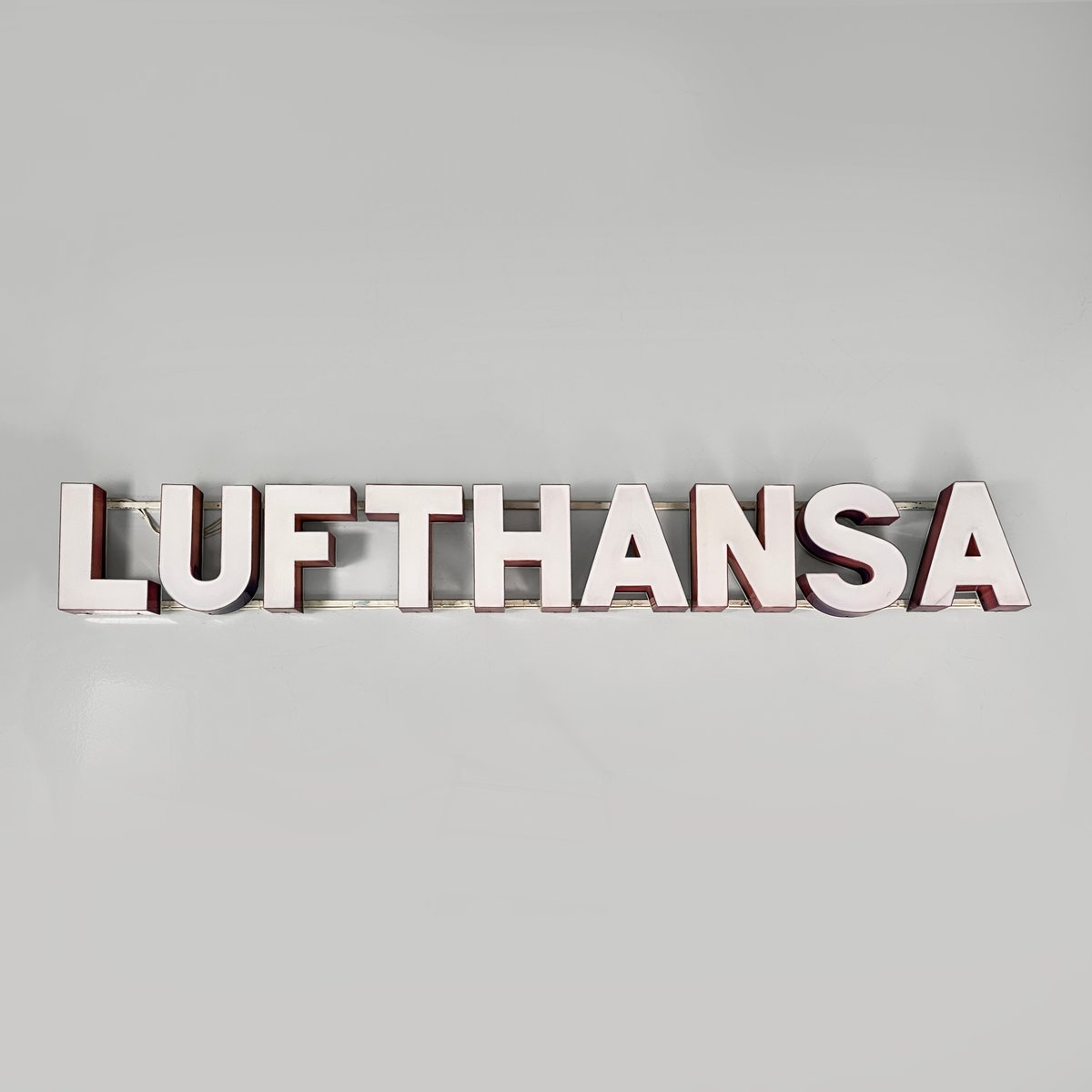 German Modern Lufthansa Sign in White Arylic Glass, 1970s for sale at ...